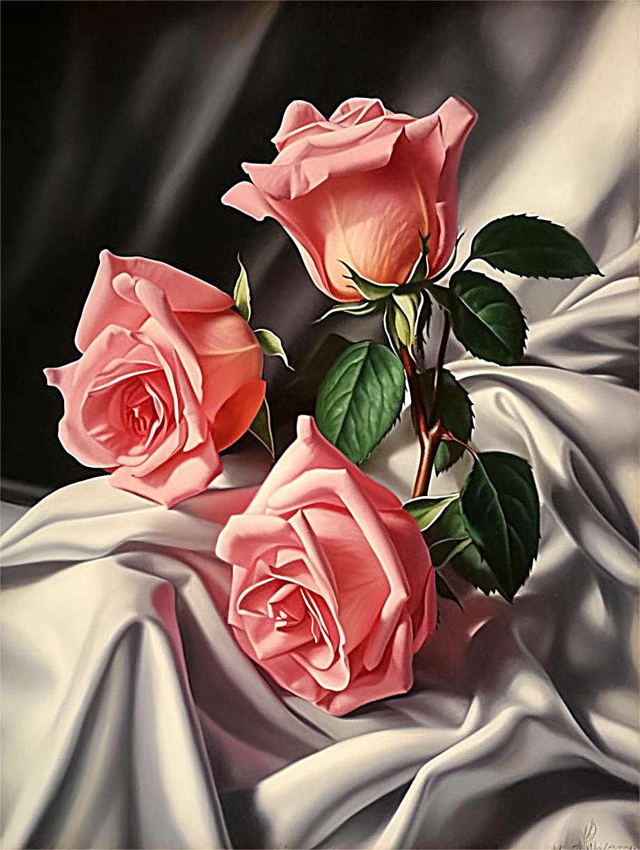 Rose Paint By Numbers Kits UK MJ2717 — Artnumbers.co.uk