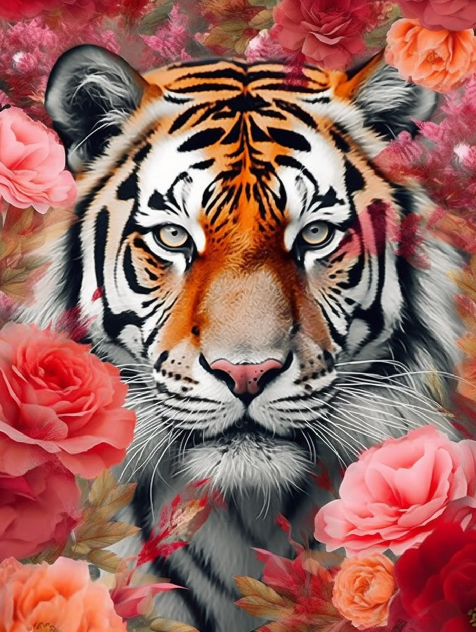 Tiger Diy Paint By Numbers Kits UK For Adult Kids MJ1252 — Artnumbers.co.uk