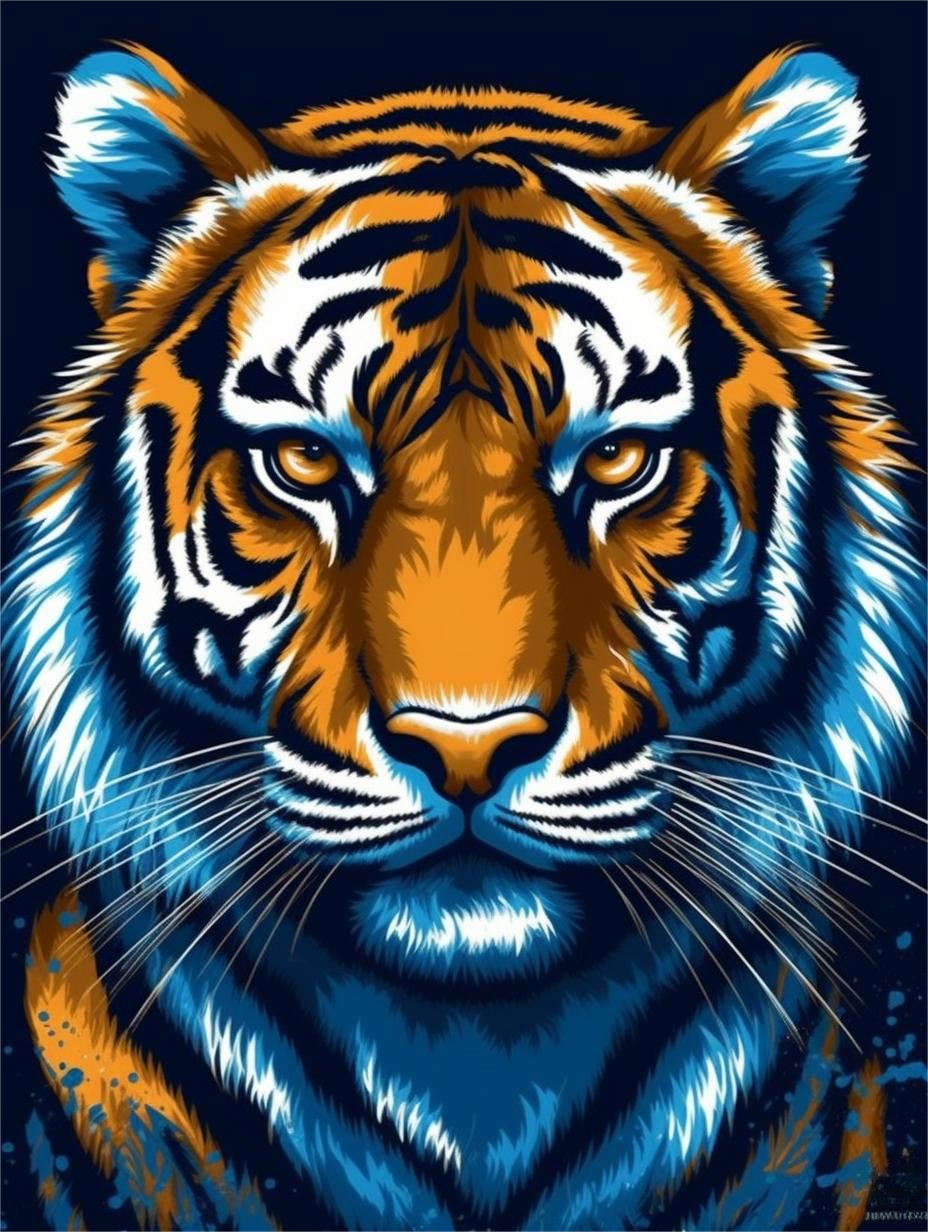 Tiger Diy Paint By Numbers Kits UK For Adult Kids MJ1274 — Artnumbers.co.uk