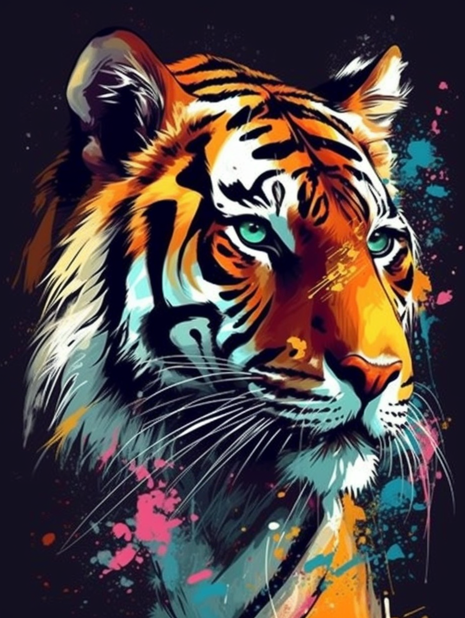 Tiger Diy Paint By Numbers Kits UK For Adult Kids MJ1278 — Artnumbers.co.uk
