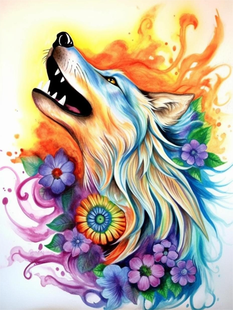 Wolf Diy Paint By Numbers Kits UK For Adult Kids MJ1483 — Artnumbers.co.uk