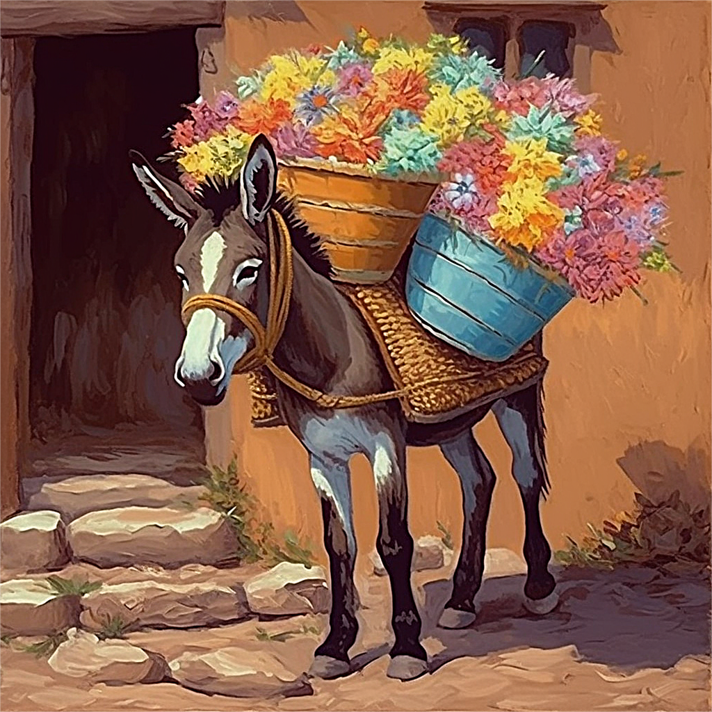 Donkey Paint By Numbers — Artnumbers.co.uk