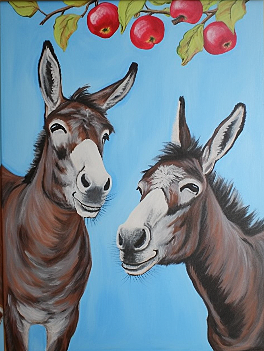 Donkey Paint By Numbers Kits UK MJ2022 — Artnumbers.co.uk