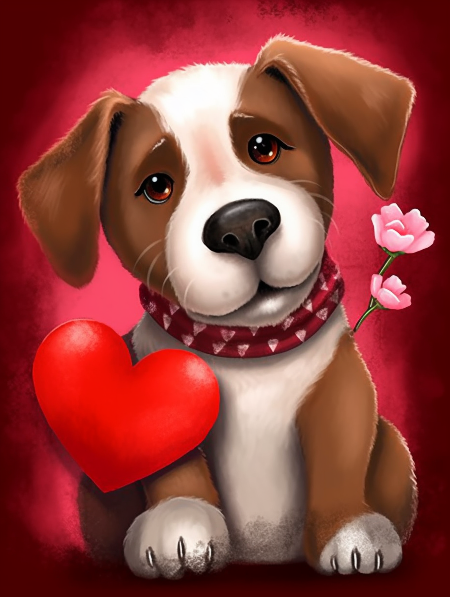 Dog Paint By Numbers Kits UK MJ9108 — Artnumbers.co.uk