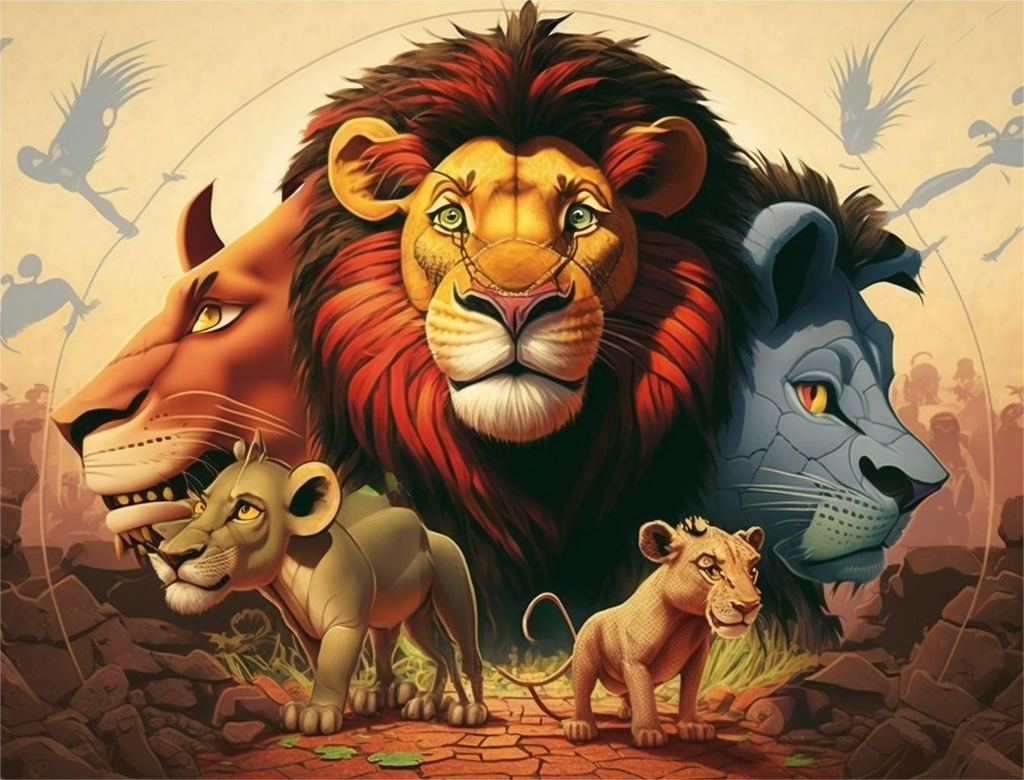 Lion Paint By Numbers — Artnumbers.co.uk