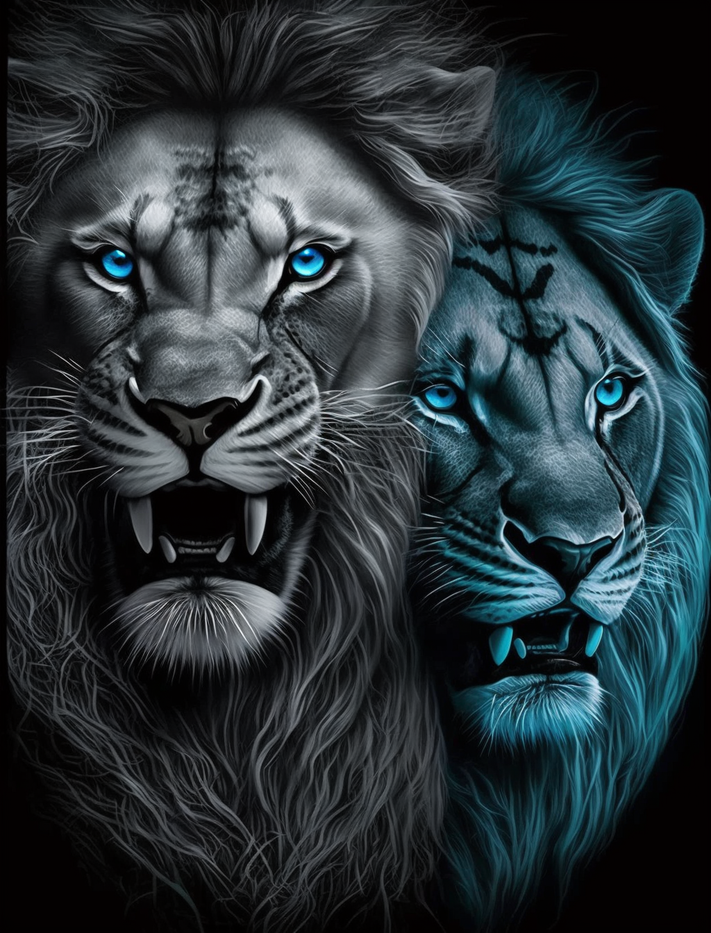 Lion Paint By Numbers Kits UK MJ9213 — Artnumbers.co.uk