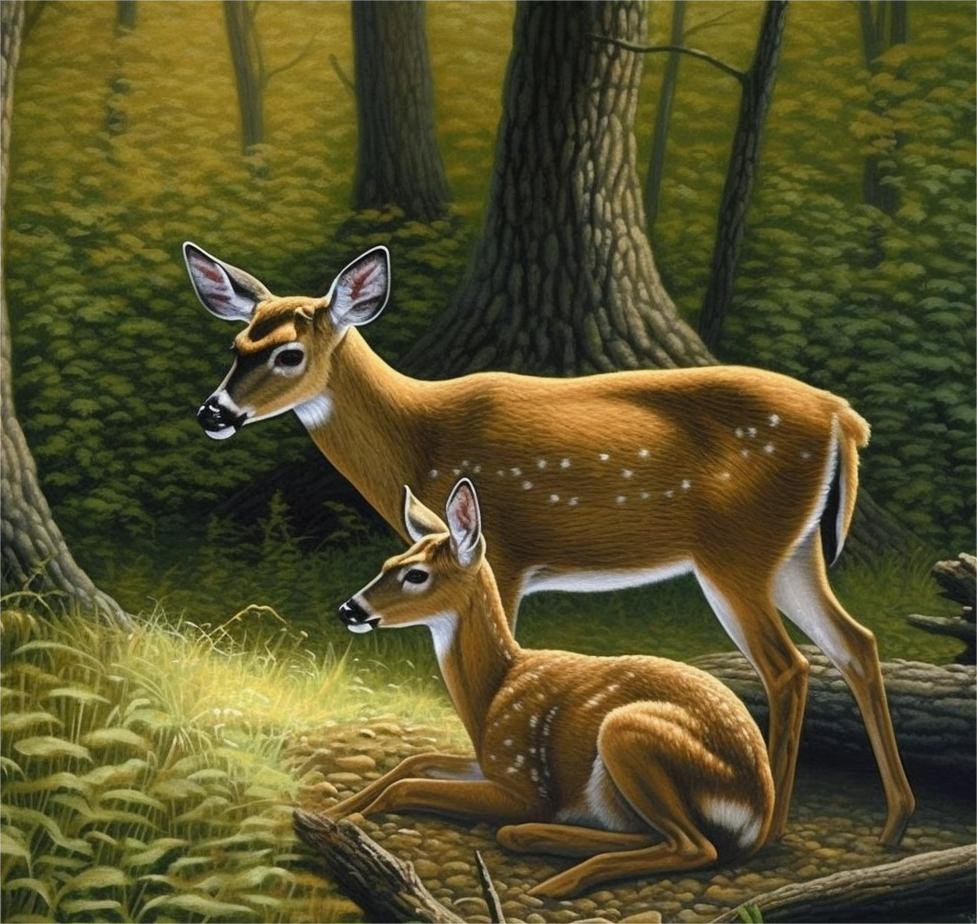 Deer Diy Paint By Numbers Kits UK For Adult Kids MJ9265 — Artnumbers.co.uk
