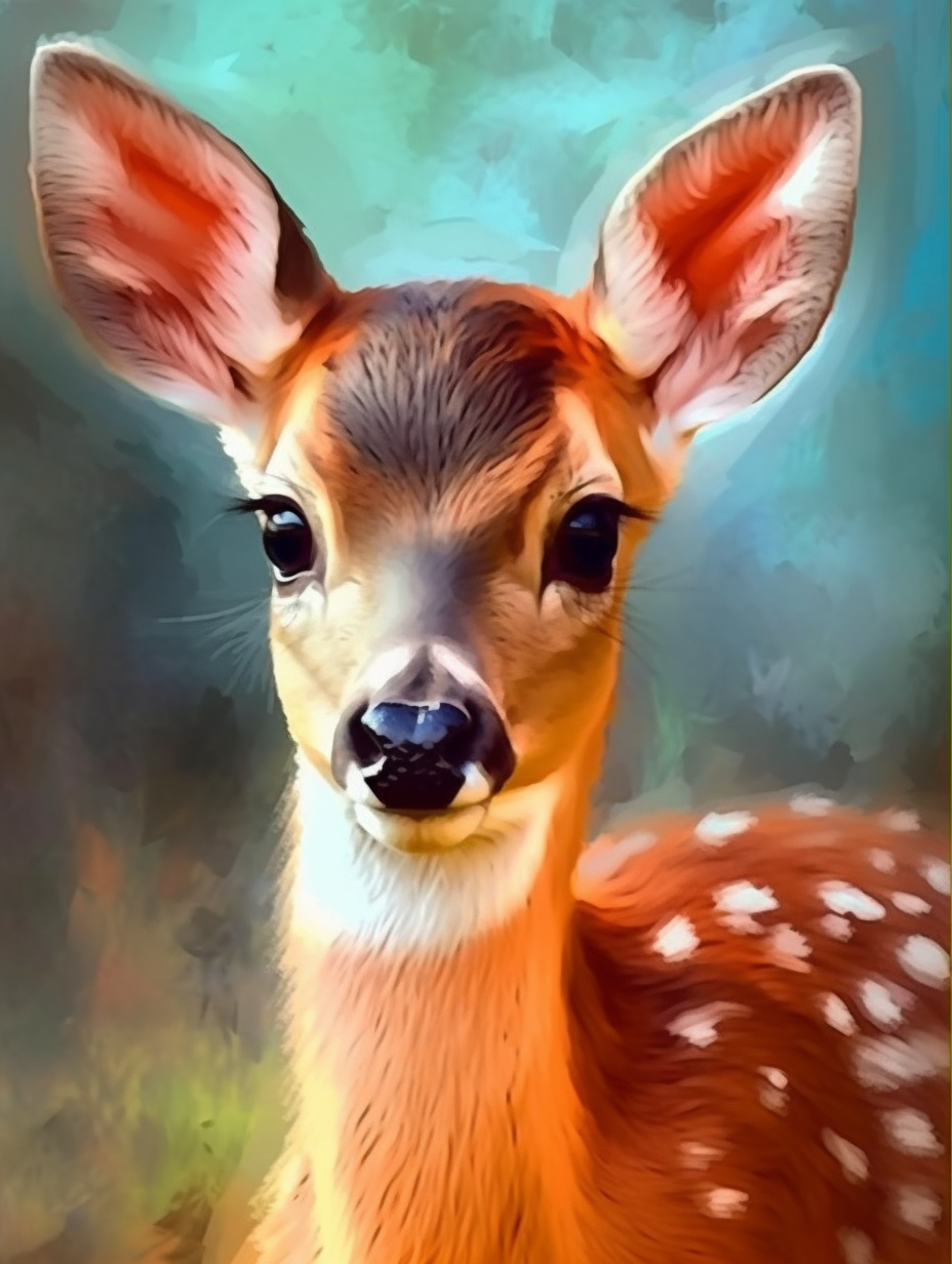 Deer Paint By Numbers Kits UK MJ9295 — Artnumbers.co.uk