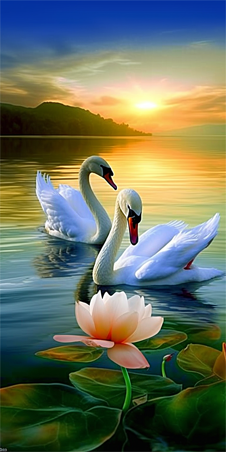 Swan Diy Paint By Numbers Kits UK For Adult Kids MJ9874 — Artnumbers.co.uk