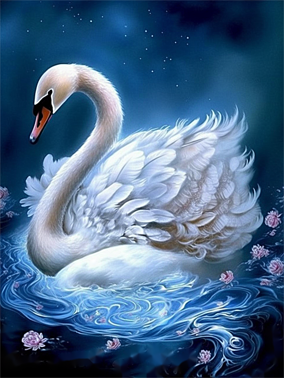 Swan Paint By Numbers Kits UK MJ9882 — Artnumbers.co.uk